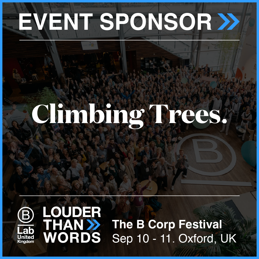Sponsoring B Corp Festival // Climbing Trees